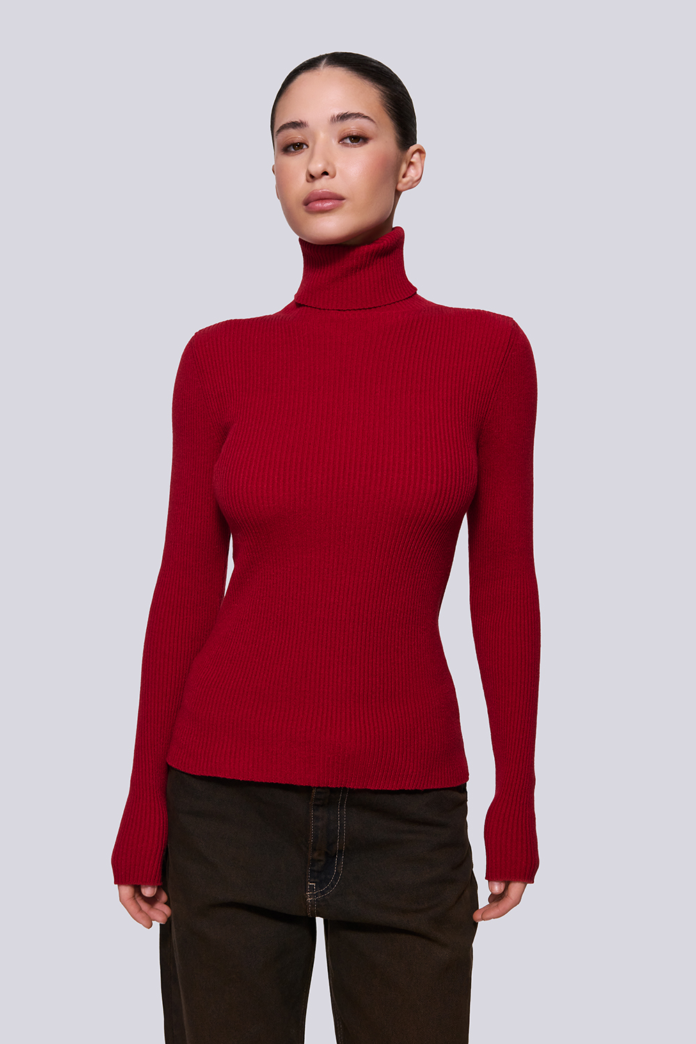 RIBBED HIGH NECK JUMPER - buy at PAPAYA |Ukrainian brand