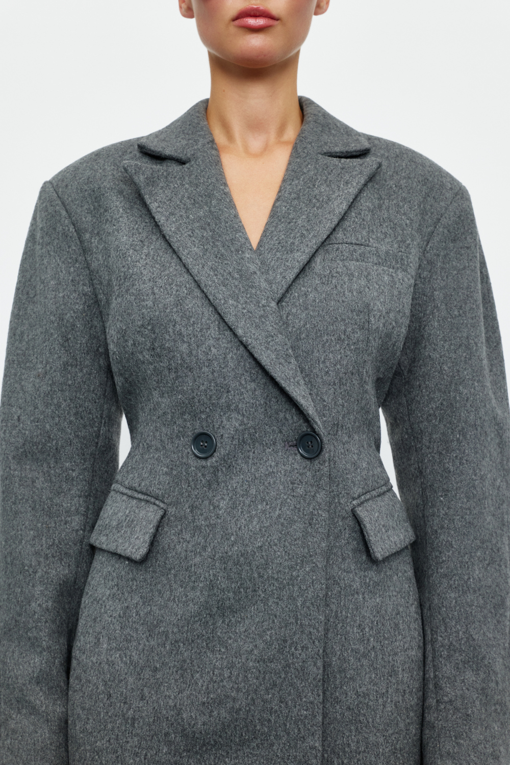 WOOL BLEND FITTED COAT - buy at PAPAYA |Ukrainian brand